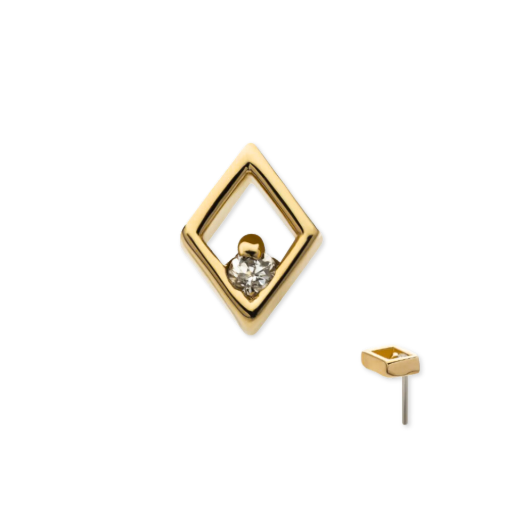 14K Geometric Lab Grown Diamond Flat Back Stud | Embark Fine Jewelry
