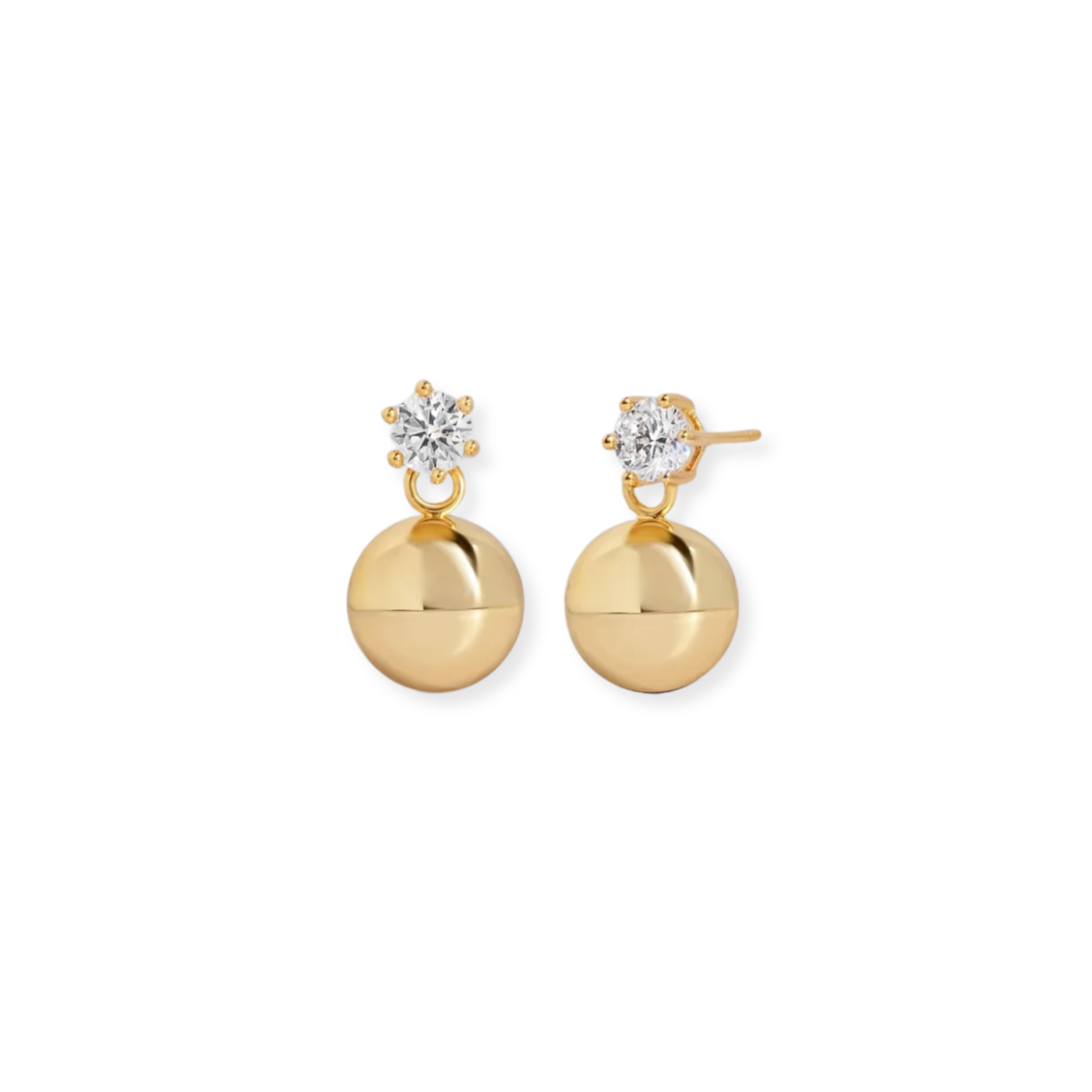 CZ & Ball Drop Earrings – Embark Fine Jewelry